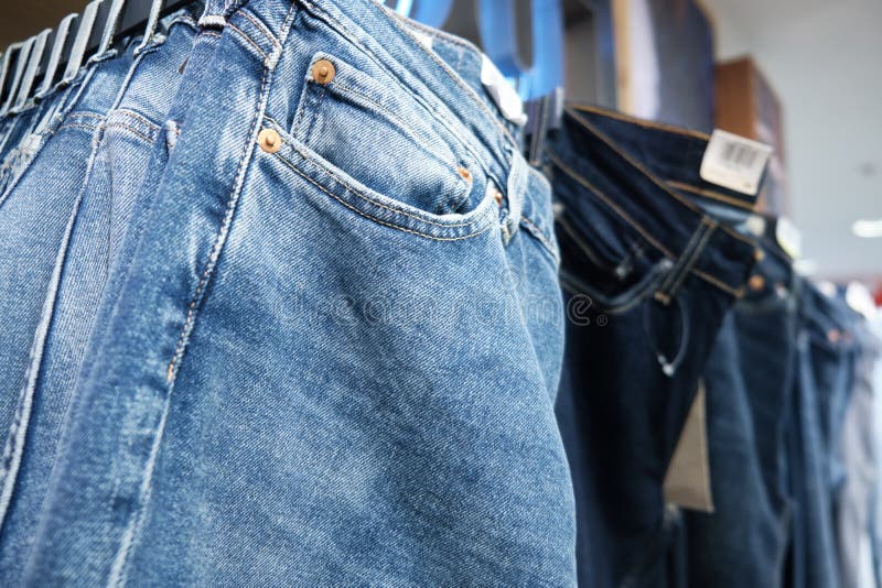 Pants display hangers stock photo. Image of displayed - 136505614