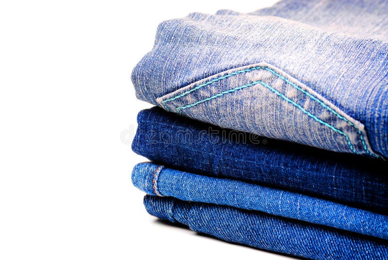 Denim Pants Stacked stock photo. Image of folded, corner - 16236992