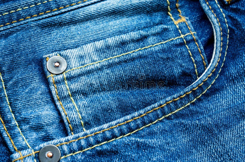 Denim Blue Jeans Coin Pocket Stock Photo - Image of shorts, slacks: 992438