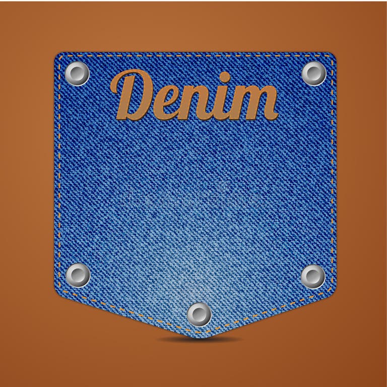 Denim pocket vector stock vector. Illustration of label - 24671879