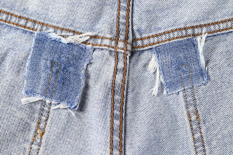 Denim Repair Seam Style on Inside or Back Side, Jeans Patchwork Texture ...