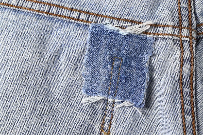 Denim Repair Seam Style on Inside or Back Side, Jeans Patchwork Texture ...