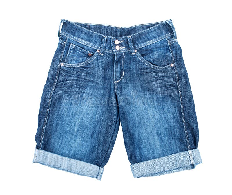 Denim Jean Shorts Front stock photo. Image of holes, pockets - 32092678