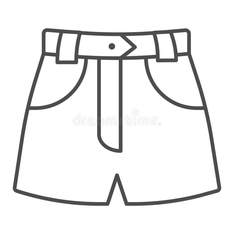 Woman Pants Vector Icon Black And White Woman Clothes Illustration Outline Linear Clothing