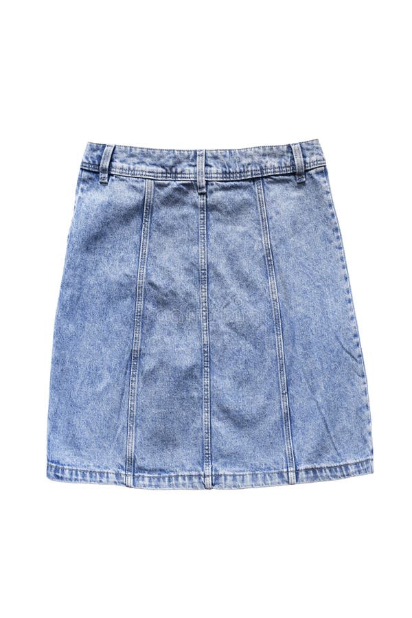 Denim skirt isolated stock photo. Image of form, denim - 149356722