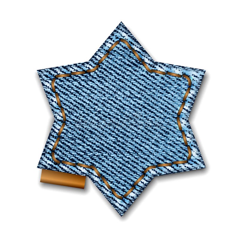 Set of Blue Denim Patches with Stitches. Light Blue Denim Stock Vector ...