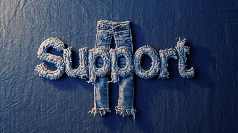 Denim Support Concept Creative Horizontal Art Poster. Stock ...