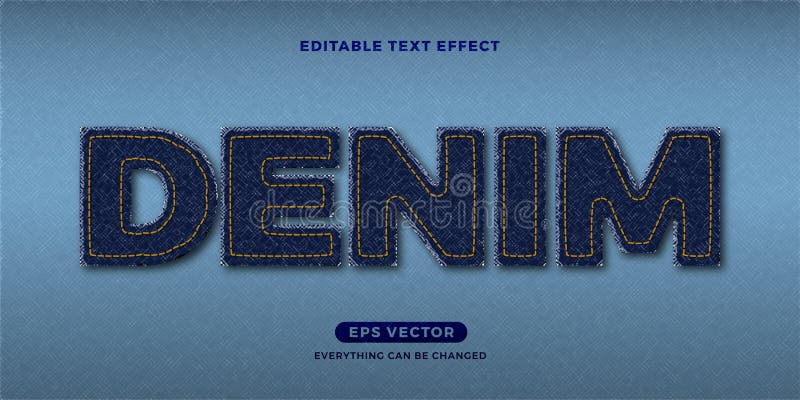 Denim text effect stock vector. Illustration of pants - 216006358