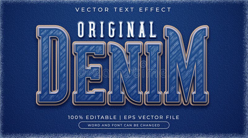Denim Text Effect Stock Illustrations – 278 Denim Text Effect Stock ...