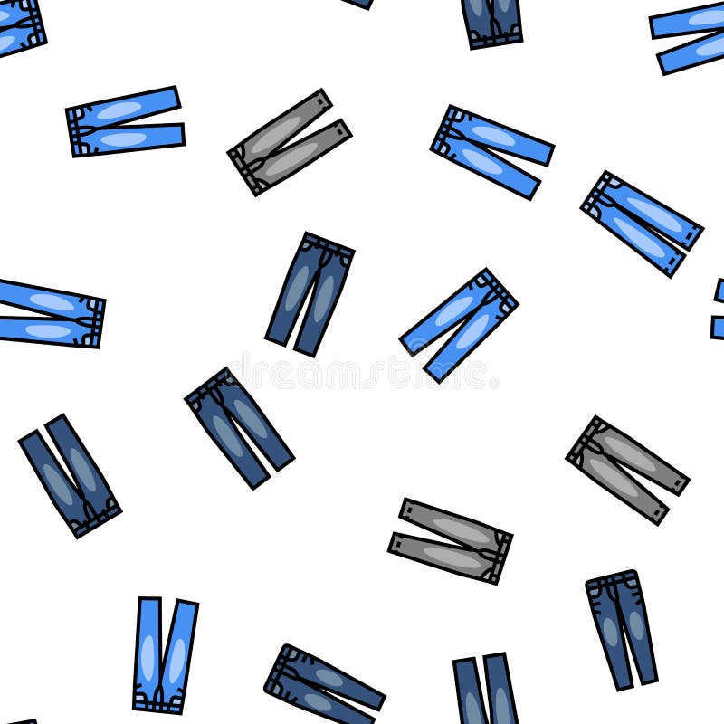 Denim Textile Material Fashion Vector Seamless Pattern Stock Vector ...