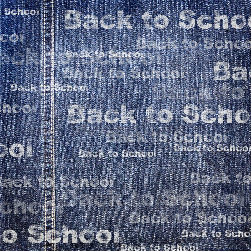 Denim Texture with Back To School Background Stock Photo - Image of ...