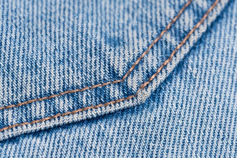Denim Texture. Closeup of Jeans Fabric with Stitch Stock Image - Image ...