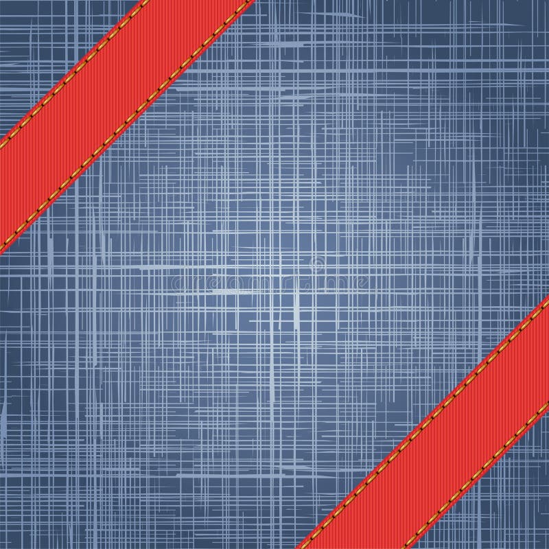 Denim Texture with Label Ribbon. Vector Stock Vector - Illustration of ...