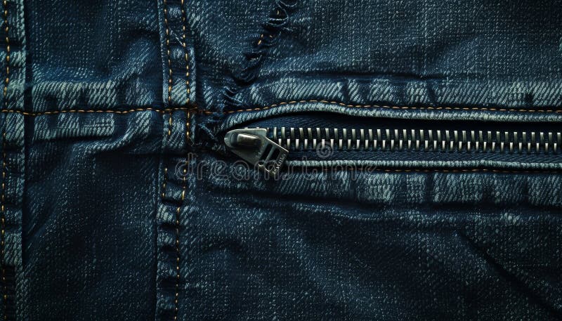 Denim Texture with Zipper, Creative Banner Design with Copyspace for ...
