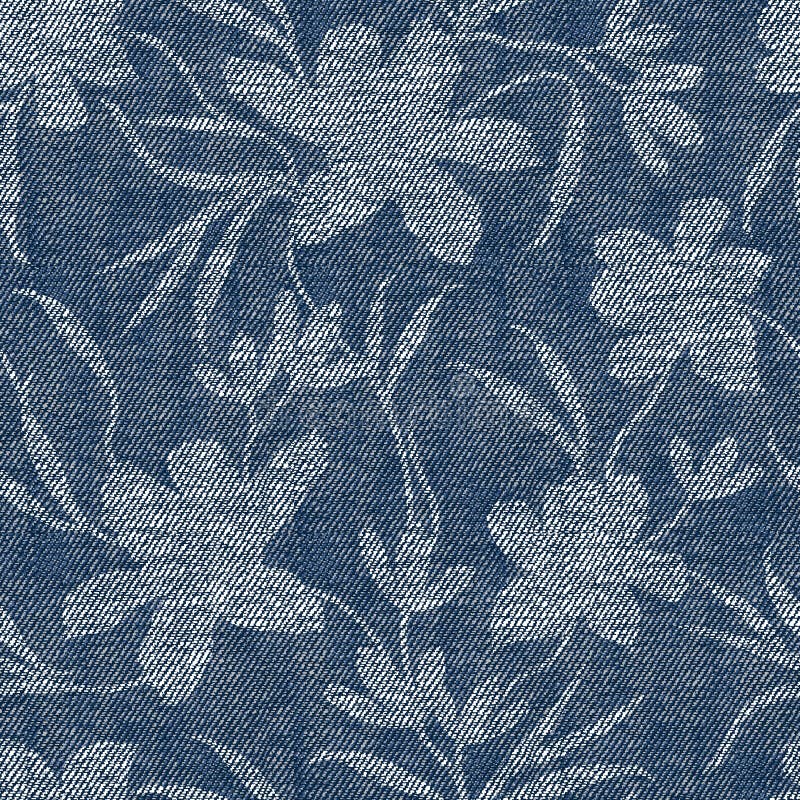 Denim Textures Seamless Pattern Background Flower Stock Vector ...