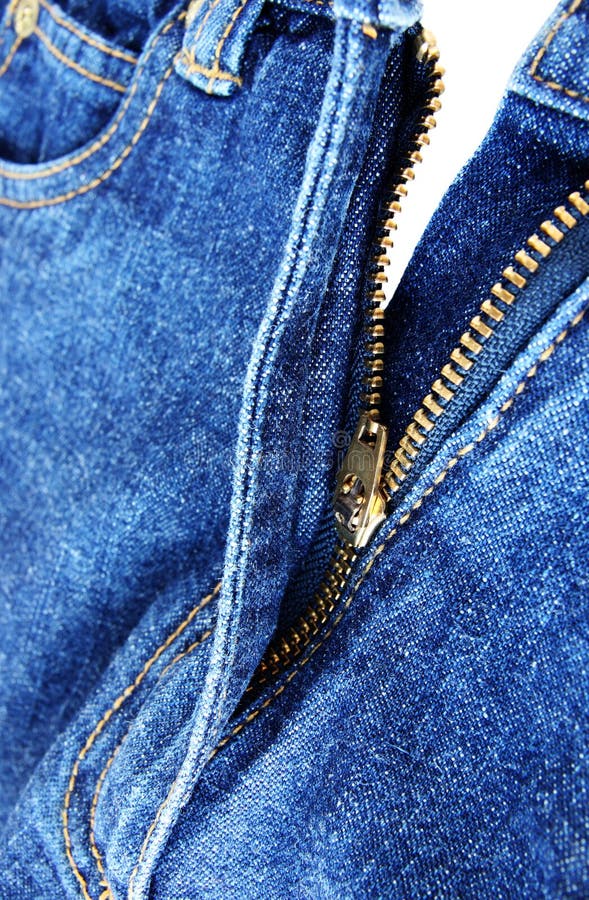 Denim zipper close up stock photo. Image of macro, cotton - 18010254