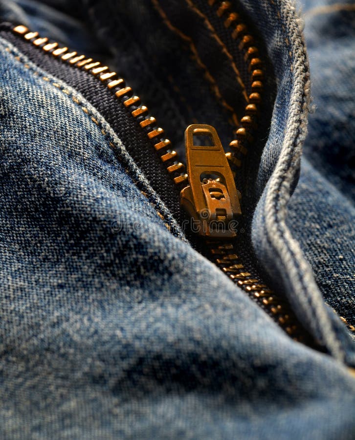 Denim Zipper on Old Jeans stock image. Image of clothes - 48606659