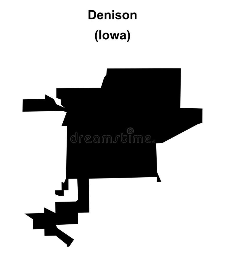 Denison Outline Map Stock Illustrations – 6 Denison Outline Map Stock ...
