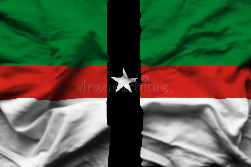 Denison Texas Realistic Flag Illustration. Stock Illustration ...