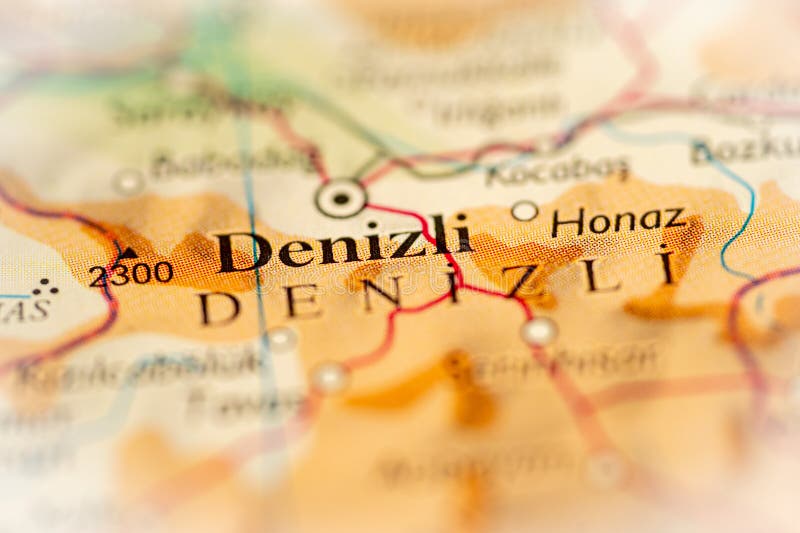 Denizli, Turkey Highlighted on a World Map Stock Image - Image of ...