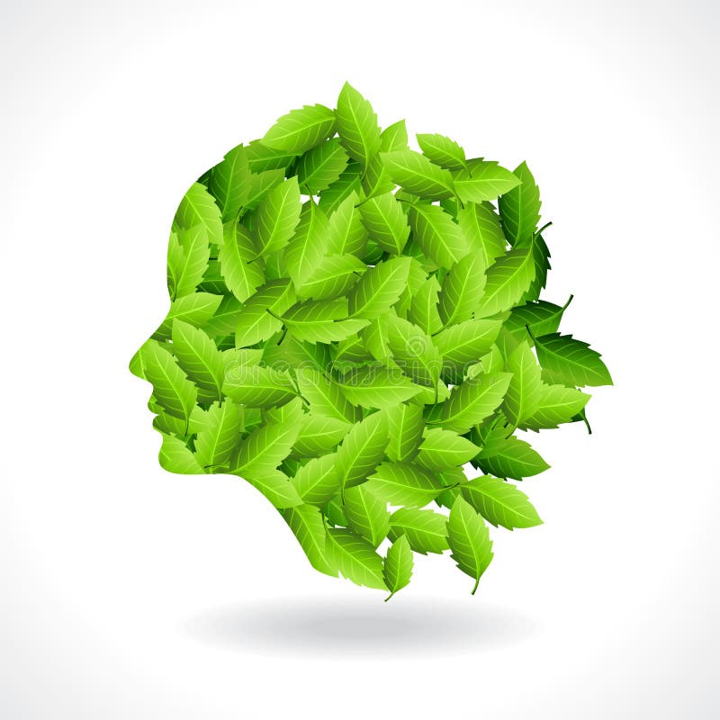 Denk groen sparen aarde vector illustratie. Illustration of innovatie ...