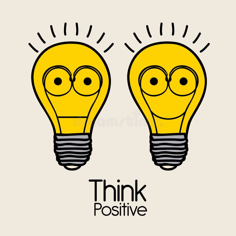 Denken Sie Positiv stock abbildung. Illustration von intelligenz - 32929928