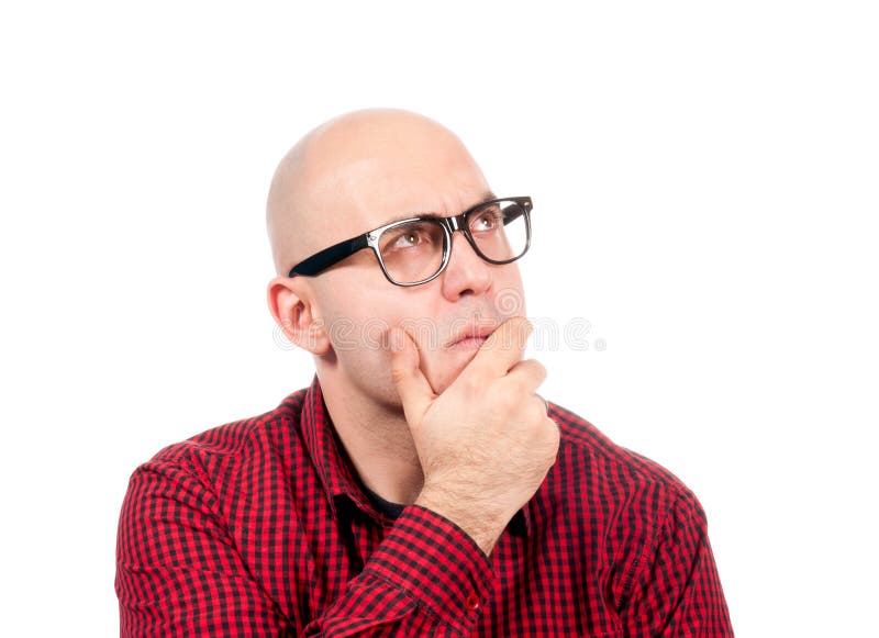 Denkende mens stock afbeelding. Image of studie, geïsoleerd - 29148281