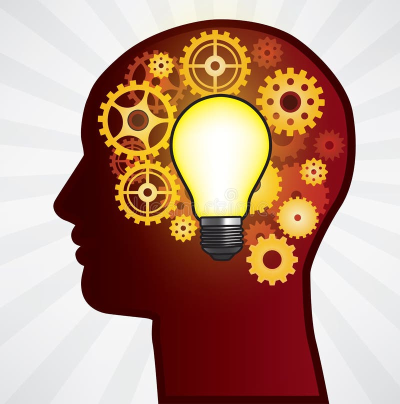 Denkender Kopf Stock Illustrationen, Vektors, & Klipart – (623 Stock ...