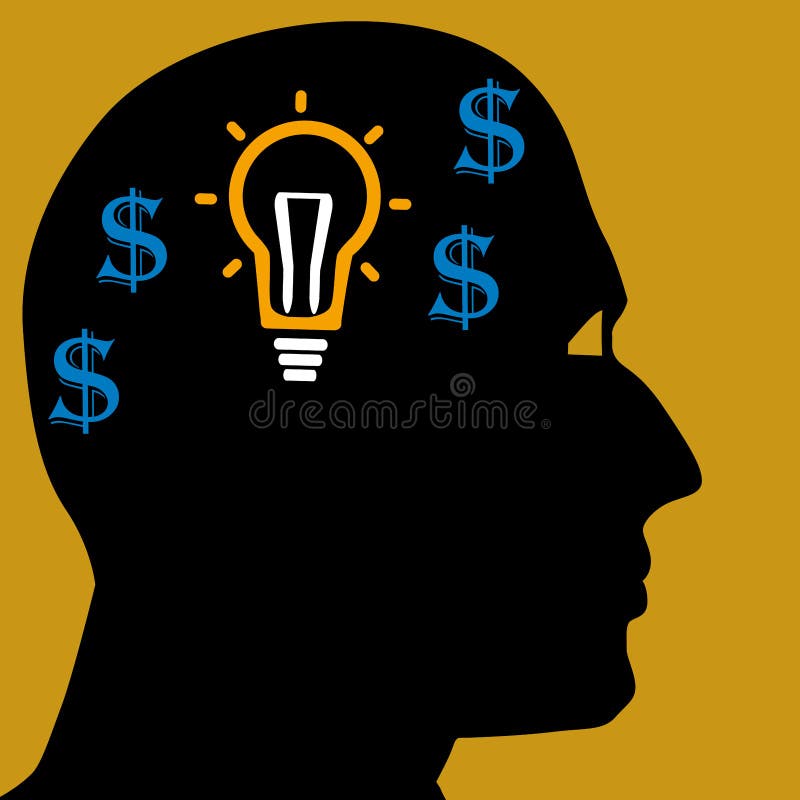 Denkende Mannikone; Personendenken Vektor Abbildung - Illustration von ...