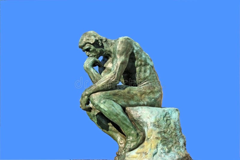 De denker redactionele foto. Image of gesneden, ponder - 19705186