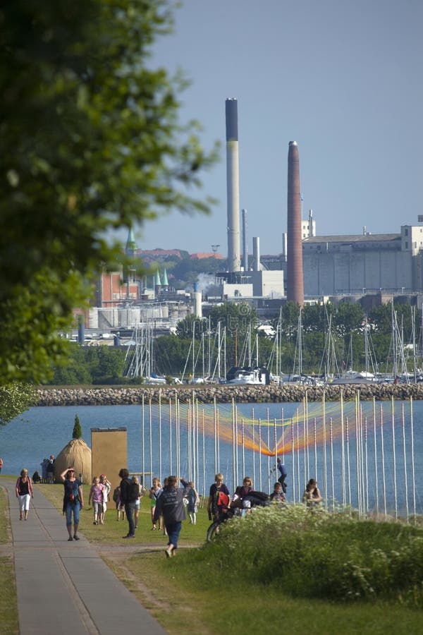 Denmark,Aarhus city. editorial photo. Image of water - 94095356