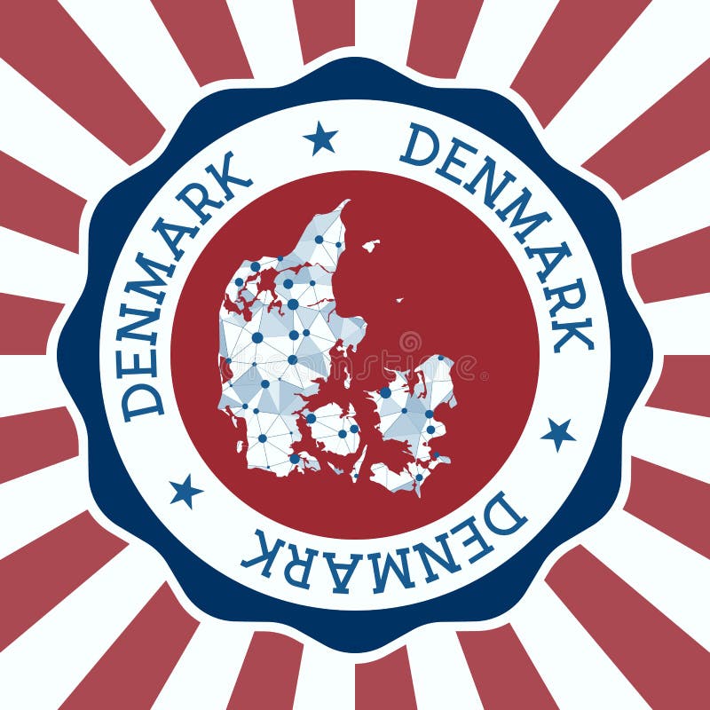 Denmark Badge. stock vector. Illustration of cartography - 216042456