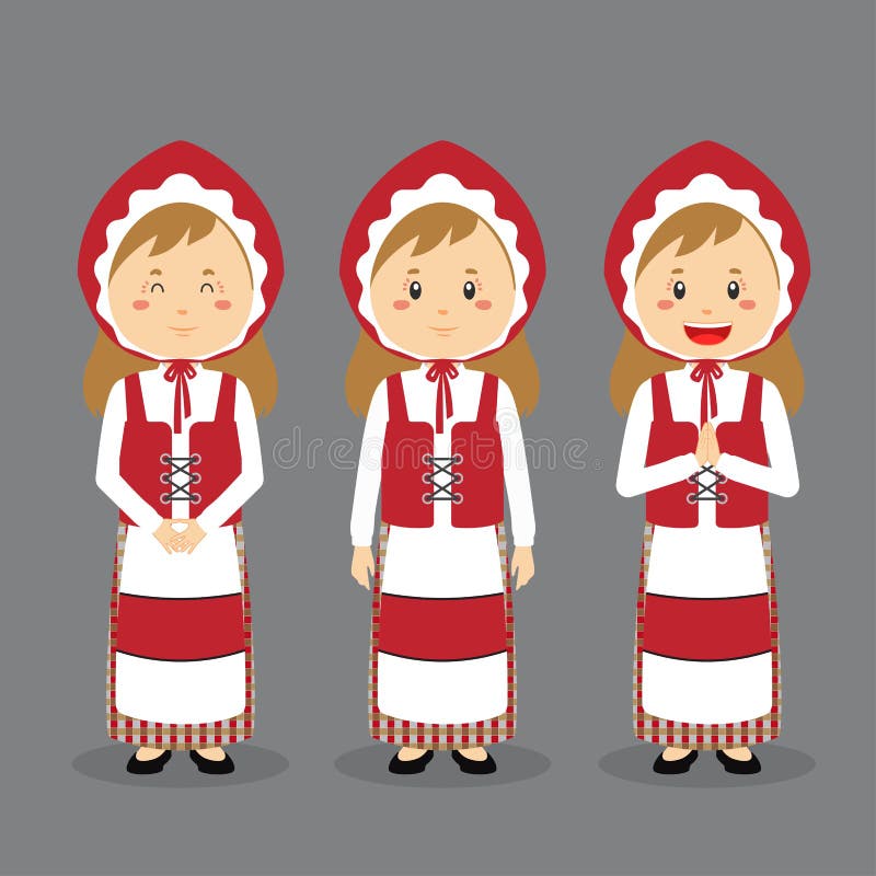 Denmark Character with Various Expression Stock Vector - Illustration ...