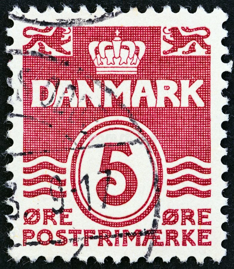 DENMARK - CIRCA 1938: a Stamp Printed in Denmark Shows Wavy Lines ...