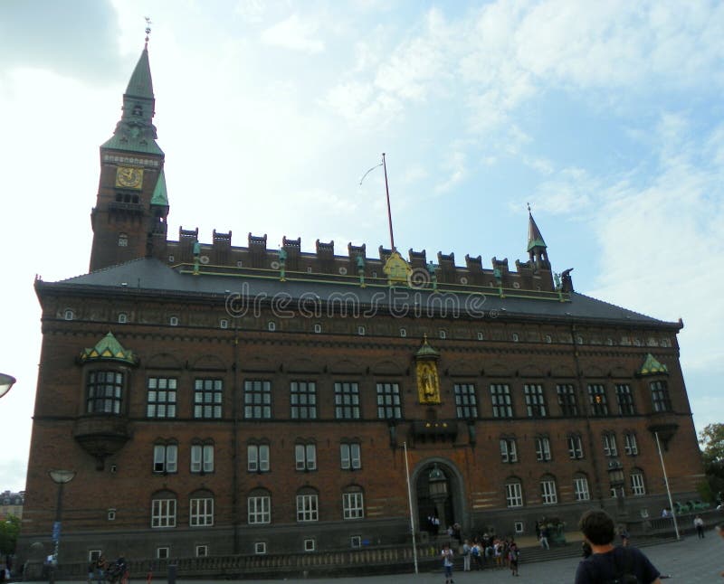 Denmark, Copenhagen, City Hall Square, Copenhagen City Hall Editorial ...