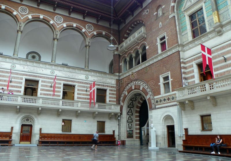 Denmark, Copenhagen, City Hall Square, Copenhagen City Hall, Interior ...