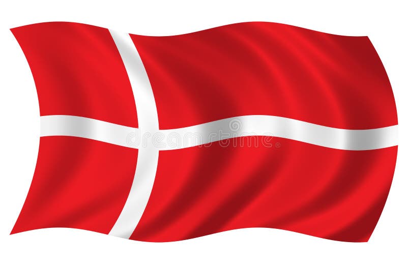 Denmark flag stock vector. Illustration of union, scandinavia - 6265057