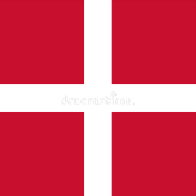 Denmark Flag. Correct RGB Colours Stock Vector - Illustration of ...