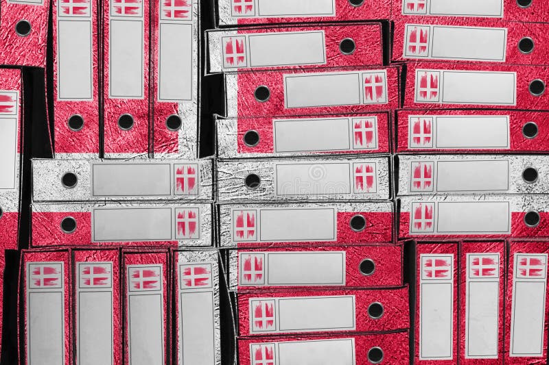 Denmark Flag Colors Folder Stack, Bureaucracy and Government ...