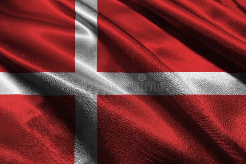Denmark Flag ,Denmark National Flag 3D Illustration Symbol. . Stock ...