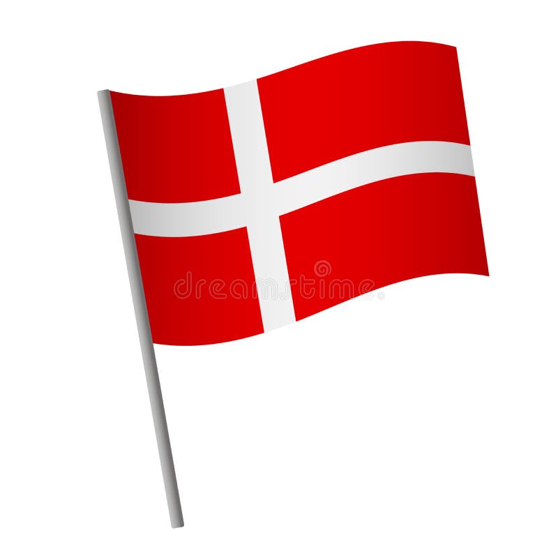 Denmark flag icon stock illustration. Illustration of vector - 136583876