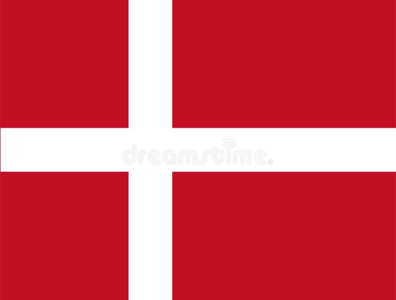 Denmark Flag - Original Colors and Proportions. Vector Illustration EPS ...