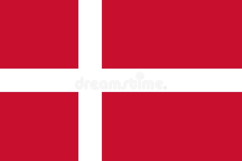 Denmark Flag. Standard Color. Standard Size. a Rectangular Flag ...