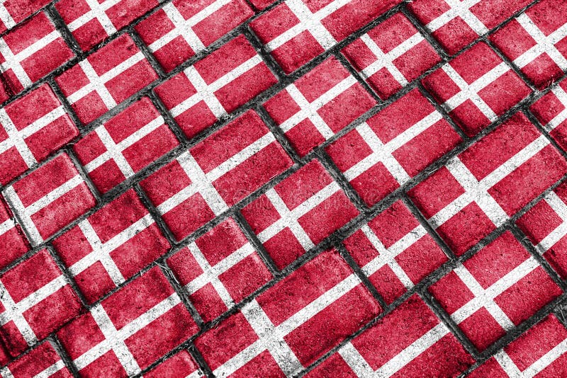 Denmark Flag Urban Grunge Pattern Stock Illustration - Illustration of ...