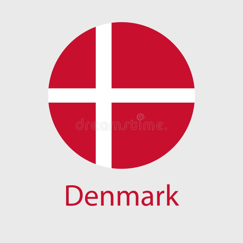 Denmark flag vector icon stock vector. Illustration of travel - 286747778