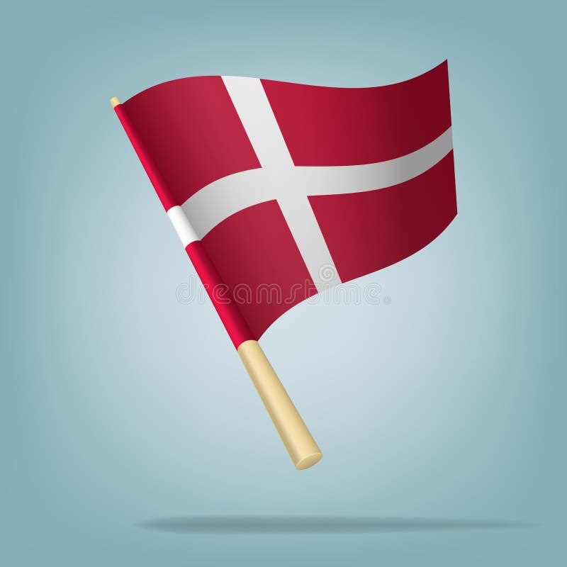 Denmark flag stock vector. Illustration of union, scandinavia - 6265057