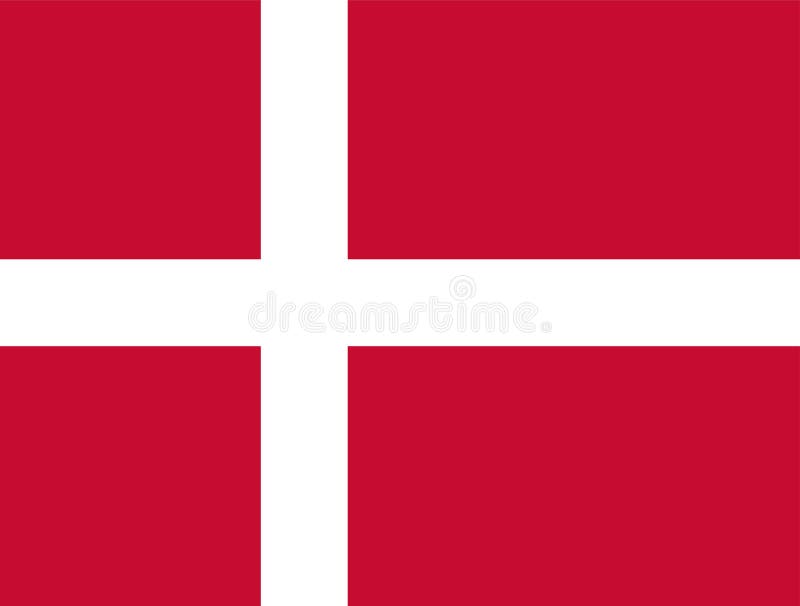 Denmark Flag, Vector Illustration. Stock Vector - Illustration of ...