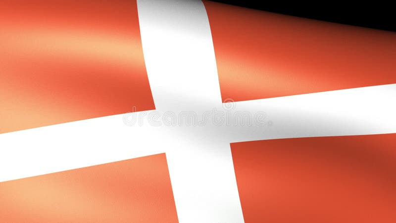 Wavy Denmark Flag with Pole on Green Screen Background Stock Video ...