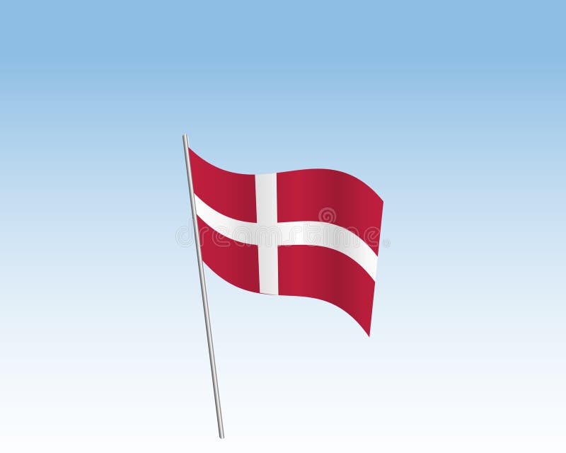 Denmark Flags in a Realistic Vector Artwork Stock Vector - Illustration ...