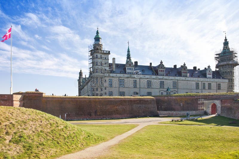 Hamlet S Castle Of Kronborg In Denmark Stock Image - Image of exterior ...